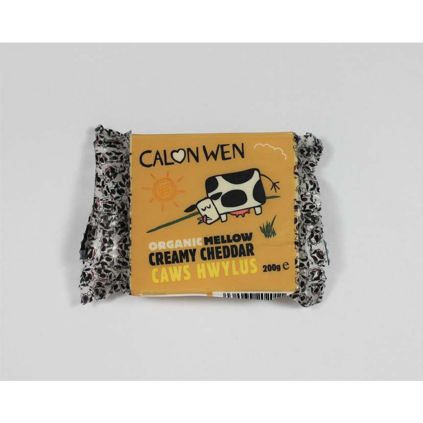 Blas ar Fwyd Website - Calon Wen, Organic Mellow Cheddar, 200g pack