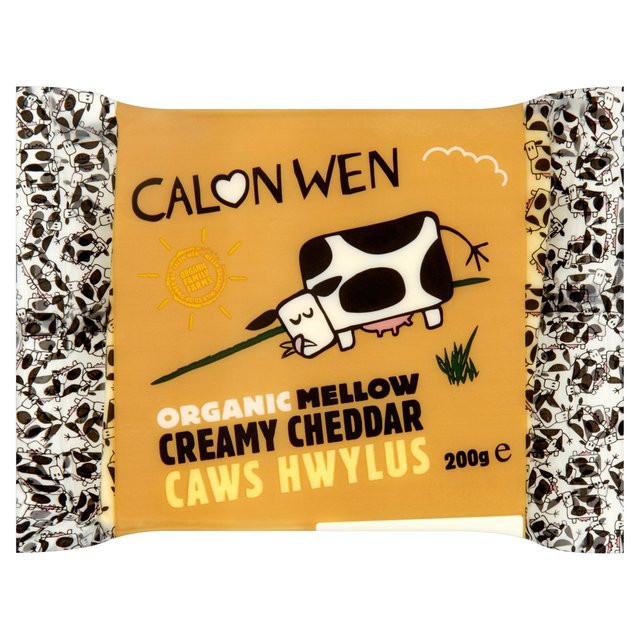 Blas ar Fwyd Website - Calon Wen, Organic Mellow Cheddar, 200g pack