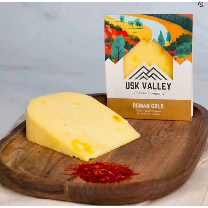 Blas ar Fwyd Website - Usk Valley Cheese Company, Roman Gold, 200g