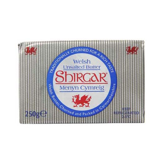 Blas ar Fwyd Website - Shirgar, Unsalted Welsh Butter, 250g Block