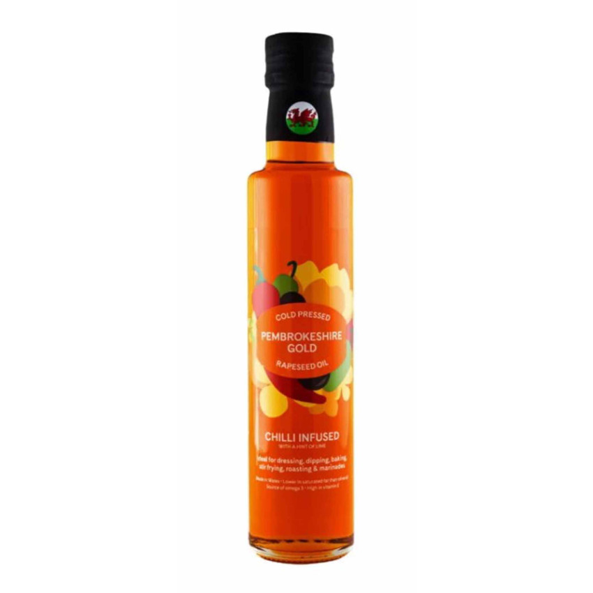 Blas ar Fwyd Website - Pembrokeshire Gold Chilli Infused Rapeseed Oil 250ml